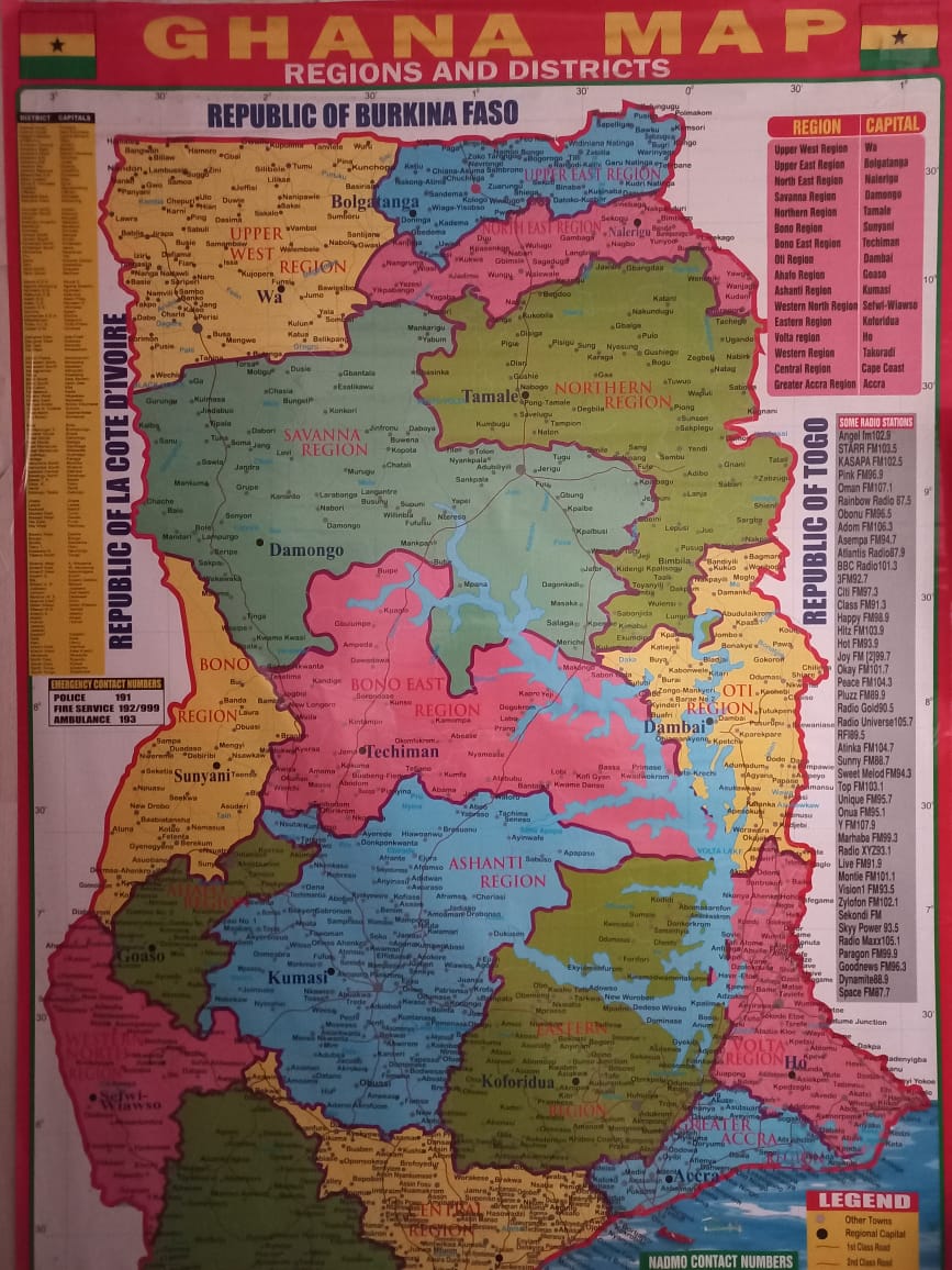 Political Map Of Ghana Ezilon Maps